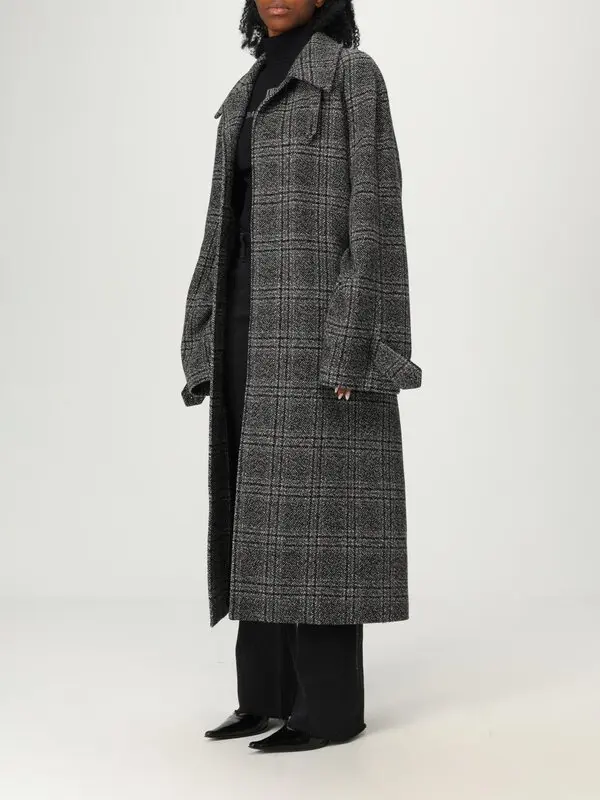Balenciaga Checked Belted Coat