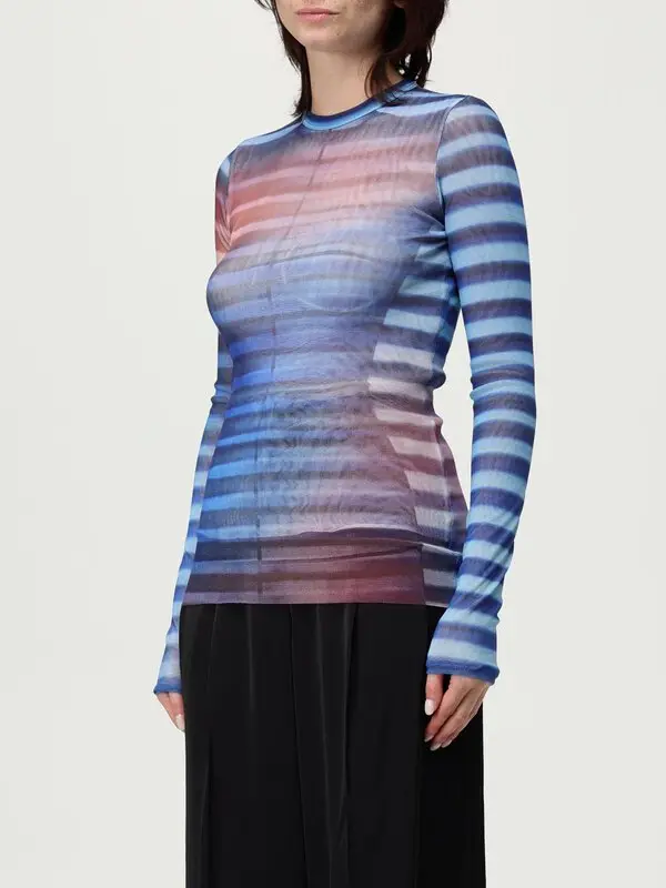 JEAN PAUL GAULTIER Striped Mesh Top