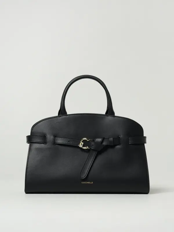 COCCINELLE Top Handle Bag With Buckle Detail - Black