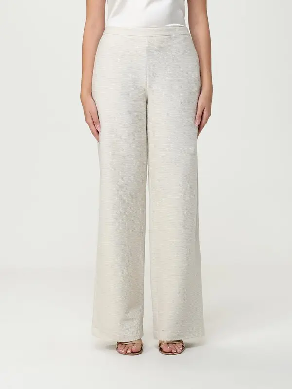 Emporio Armani Wide Leg Trousers - Yellow Cream