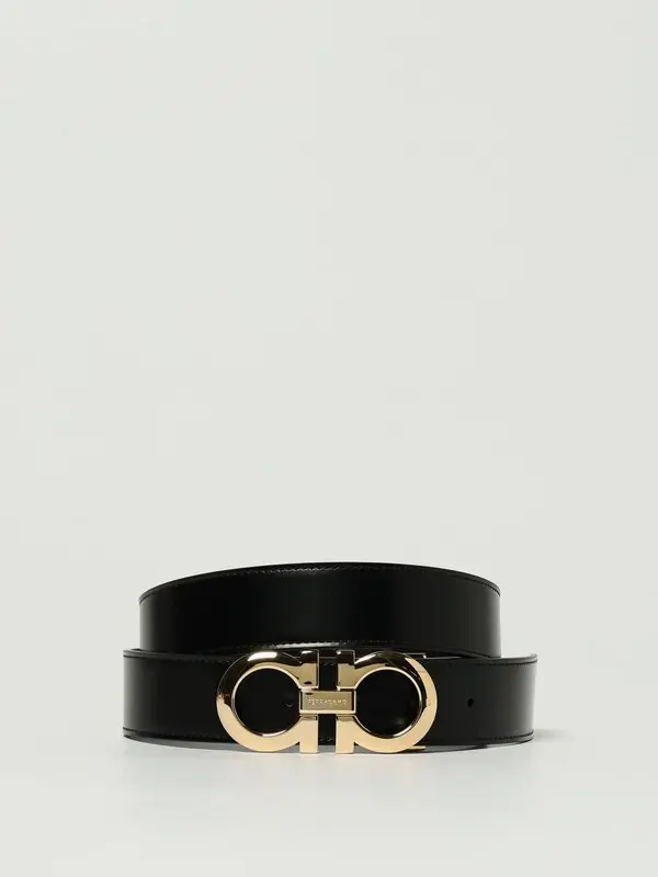 FERRAGAMO Leather Belt - Black
