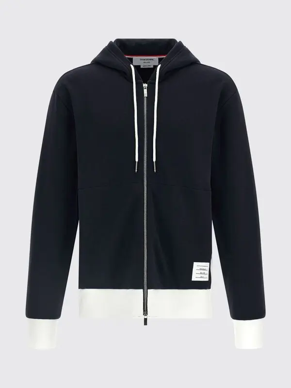 Thom Browne Zip-up Hoodie - Blue