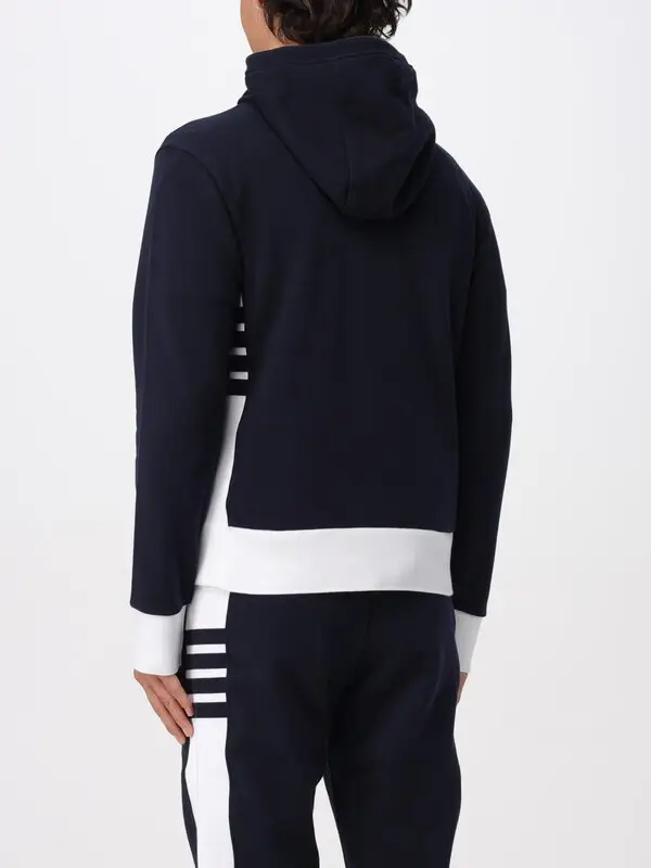 Thom Browne Zip-up Hoodie - Navy