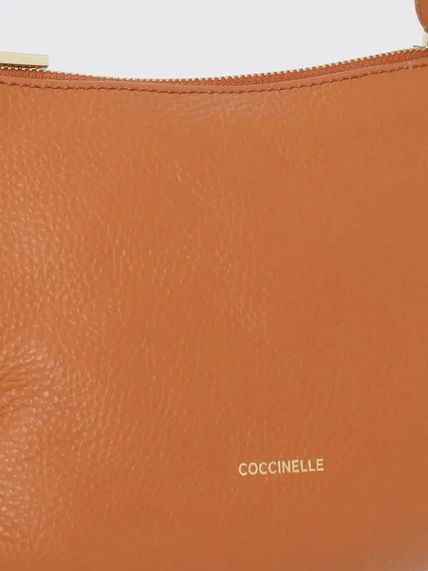 COCCINELLE Rebekka Grained Leather Mini Shoulder Bag - Brick Red