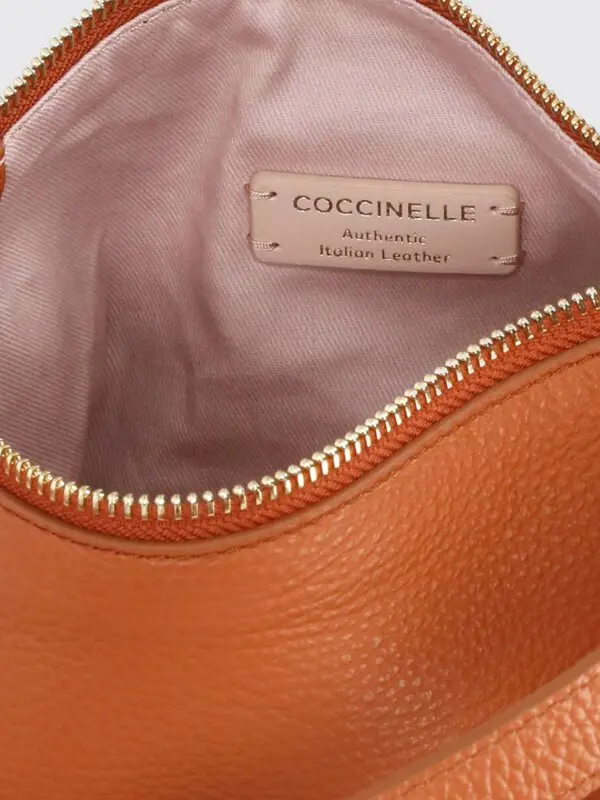 COCCINELLE Rebekka Grained Leather Mini Shoulder Bag - Brick Red