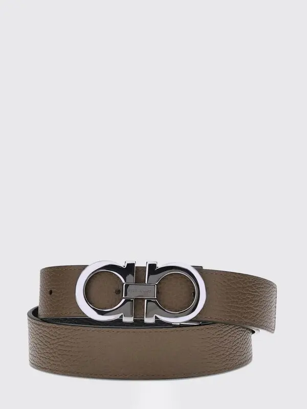 FERRAGAMO Gancini Belt - Brown