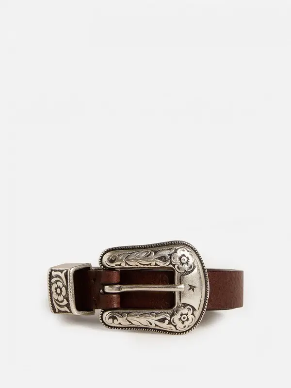 GOLDEN GOOSE Leather Belt - Brown