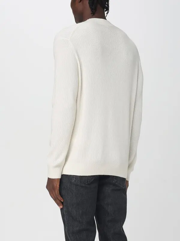 Emporio Armani Ribbed High Neck Pullover - Ice