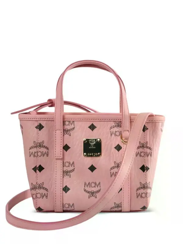 Mcm Monogram Logo-plaque Tote
