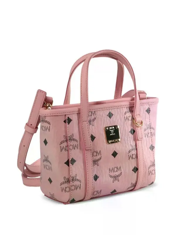 Mcm Monogram Logo-plaque Tote