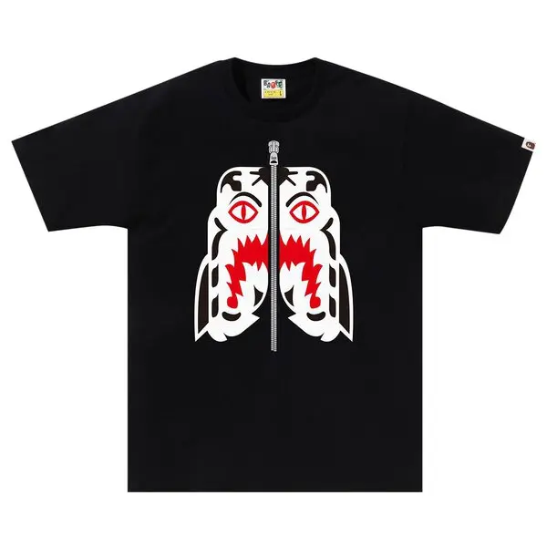 A BATHING APE White Tiger Tee - Black