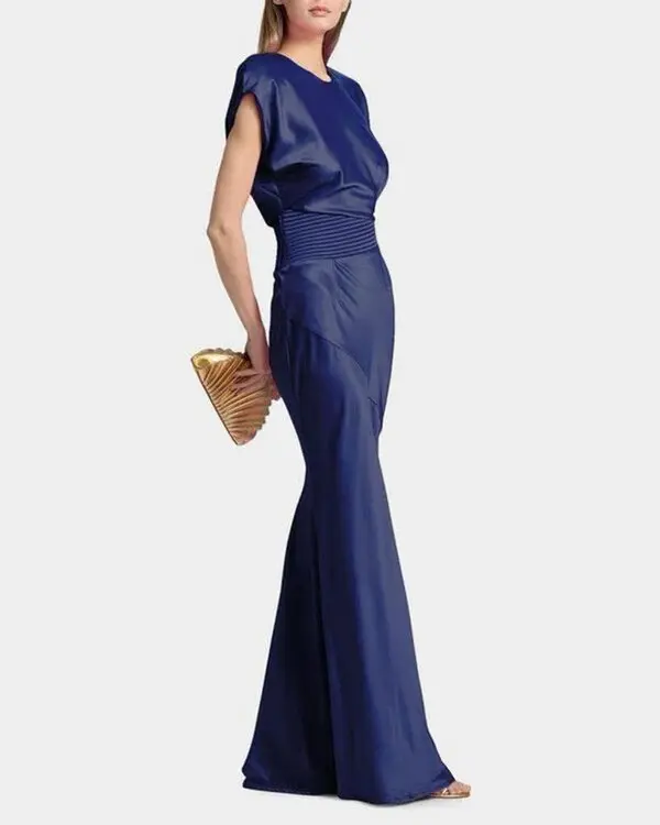 ZHIVAGO Bond Draped Mermaid Gown - Ink