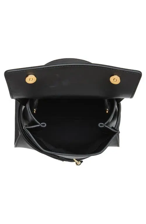 Moschino Small Tie Me Leather Top Handle Bag