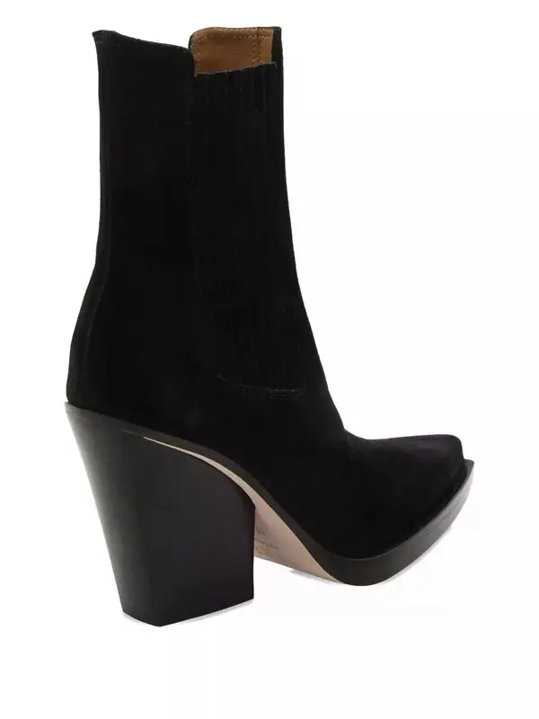 Paris Texas Elastic-panel Pointed-toe Boots - Black