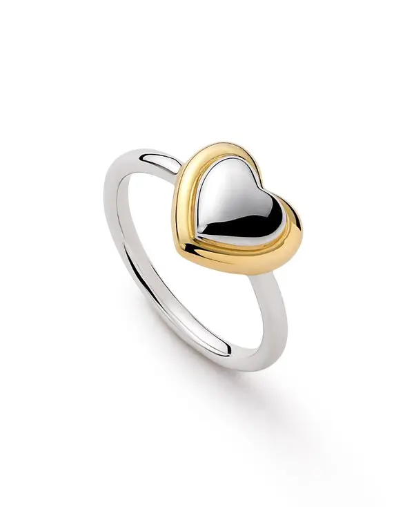 ANA LUISA Camelia Heart Ring - Two Tone