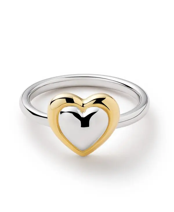 ANA LUISA Camelia Heart Ring - Two Tone