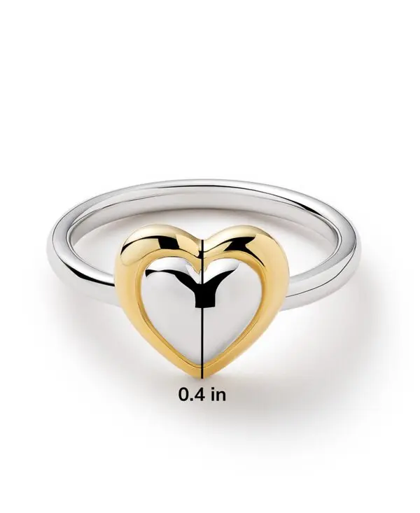 ANA LUISA Camelia Heart Ring - Two Tone
