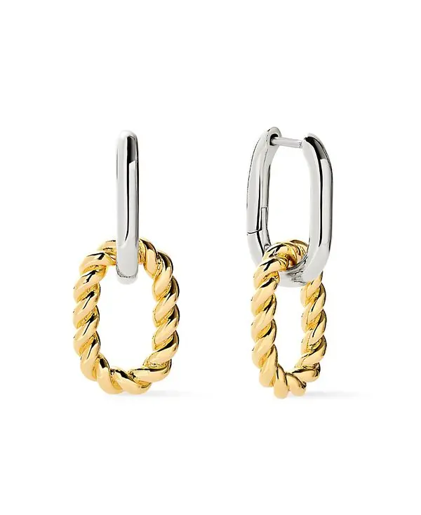 ANA LUISA Ash Double Mini Drop Earrings - Gold And Silver