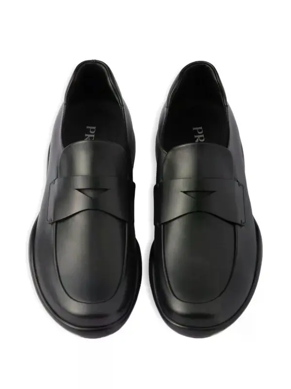 Prada Toblach Leather Loafers - Black