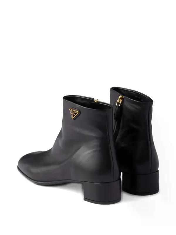 Prada Triangle-logo Zip Ankle Boots