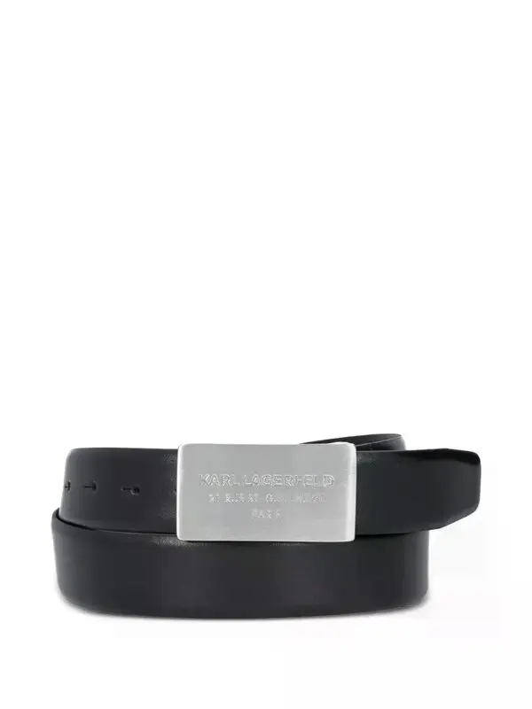 Karl Lagerfeld Logo-buckle Belt - Black