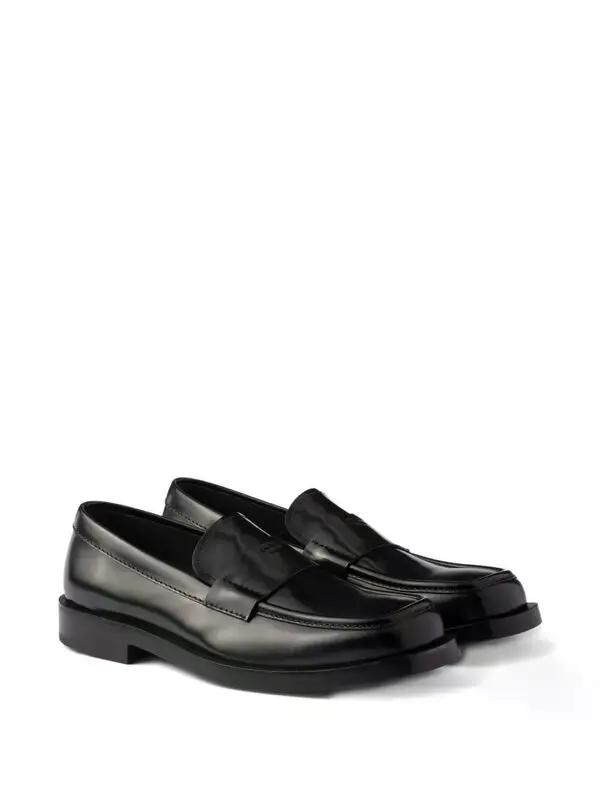 Prada Brushed Leather Loafers