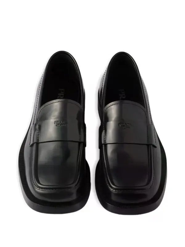Prada Brushed Leather Loafers