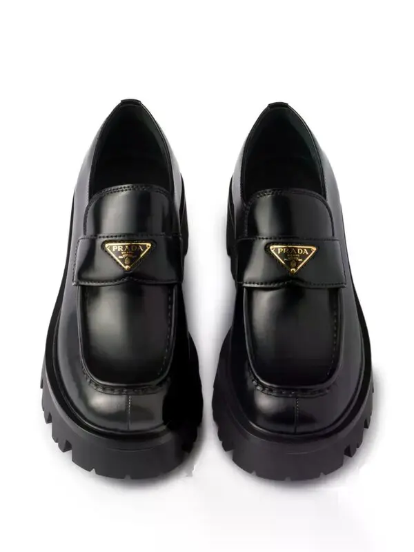 Prada Triangle-logo Platform Loafers