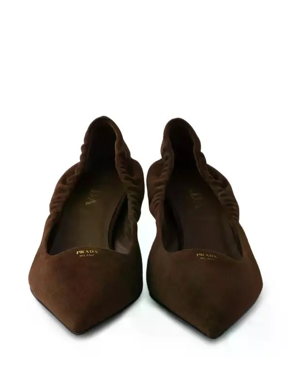 Prada Pointed-toe Suede Pumps