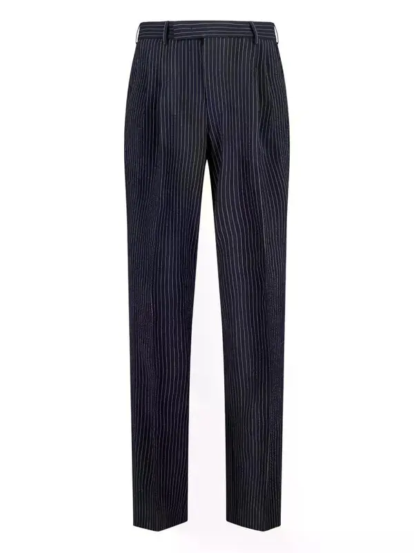 PT TORINO Pinstripe Trousers With Pleat Detail