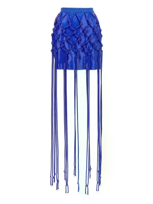 David Koma Sequin-embellished Mini Skirt - Blue