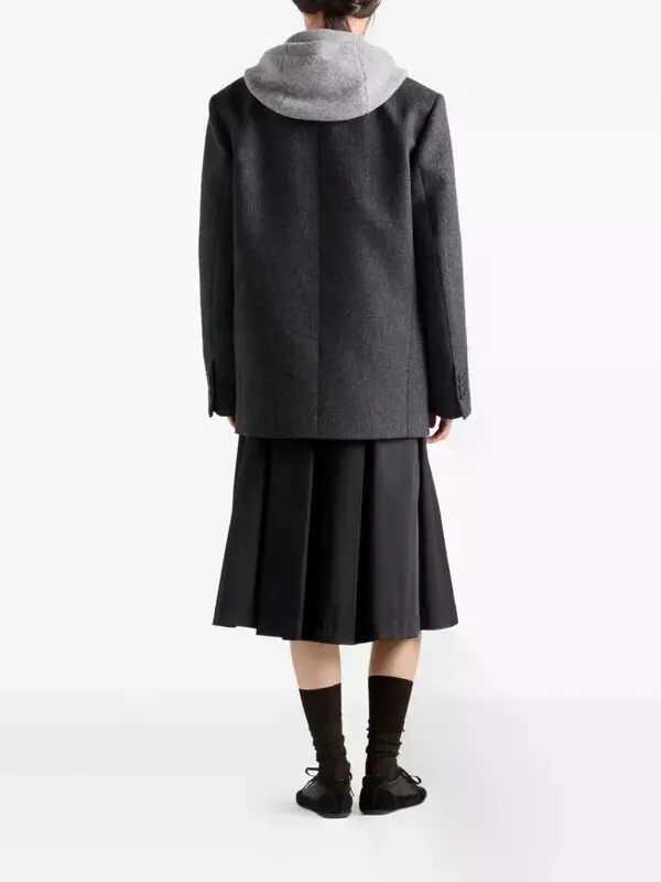 Prada Belted Pleated Skirt