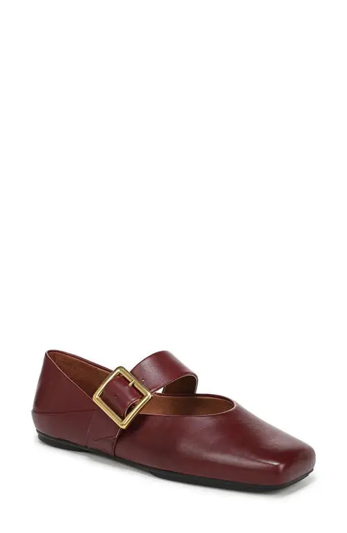 Franco Sarto Oakes Square Toe Flat - Bordo Red