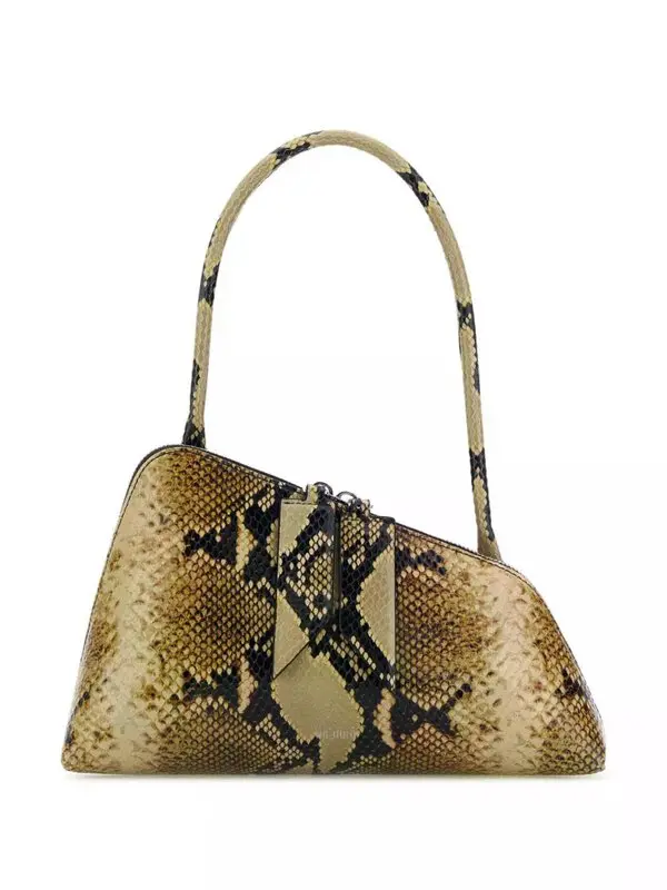 Attico Snakeskin Leather Shoulder Bag - Neutrals