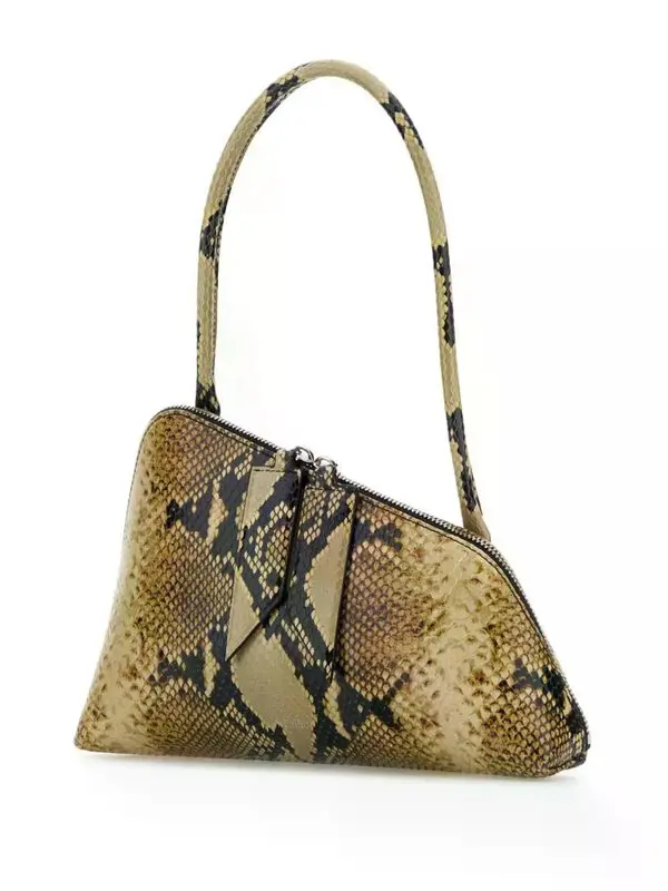Attico Snakeskin Leather Shoulder Bag - Neutrals