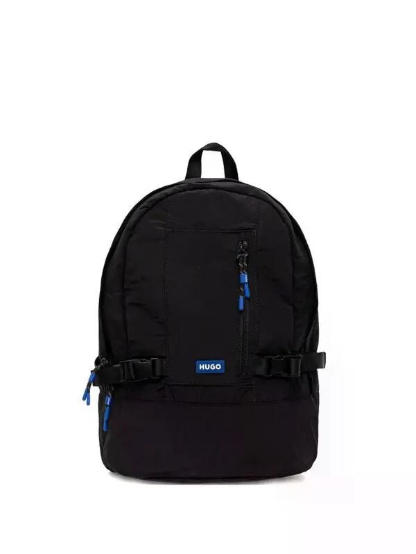 Hugo Logo-appliqué Backpack - Black
