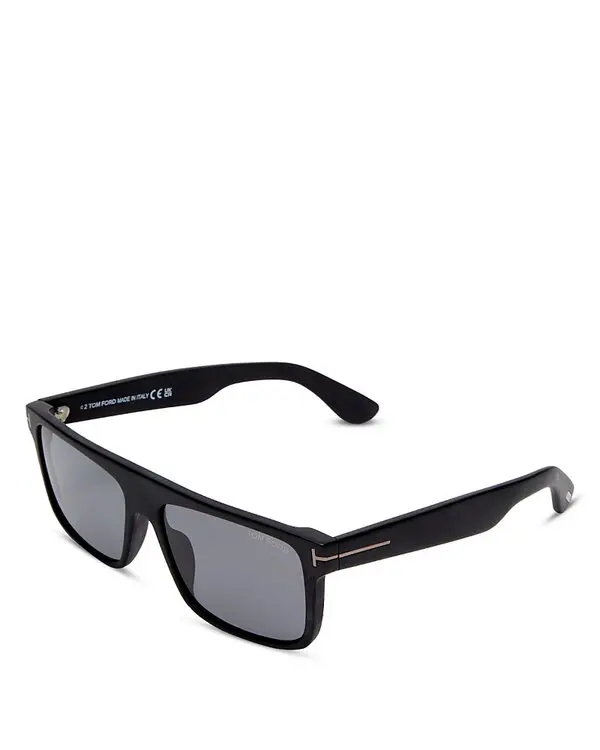 TOM FORD Philippe Square Sunglasses, 58mm - Black/smoke