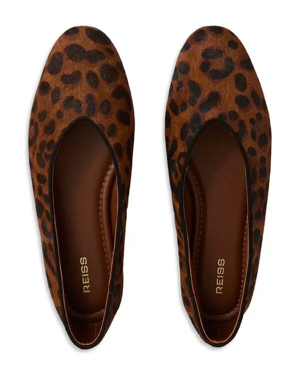 REISS Printed Ballet Flats