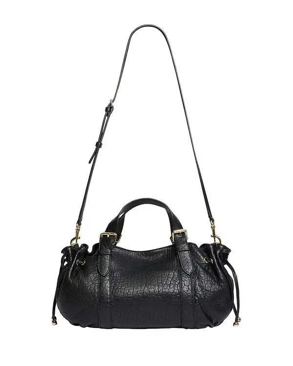 Gerard Darel 18h Leather Crossbody Bag - Black