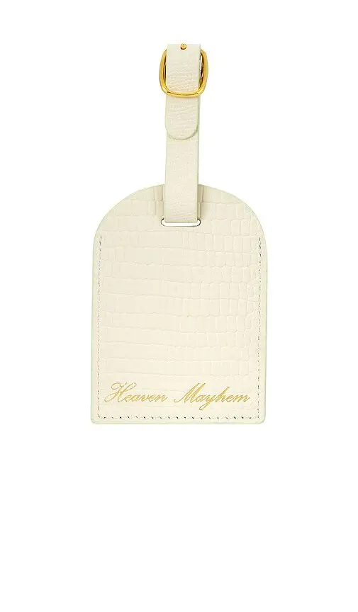 HEAVEN MAYHEM Luggage Tag In Ivory - Natural