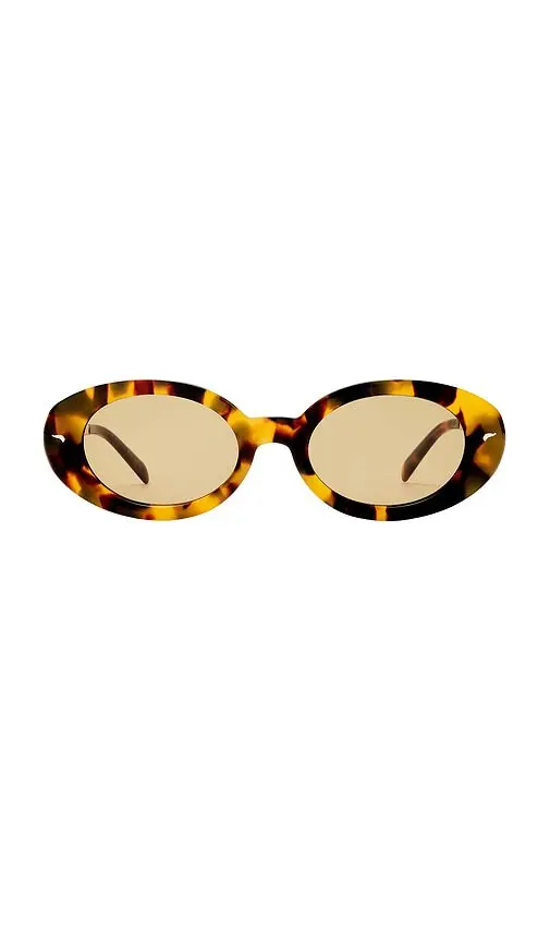 LUV LOU The Avalon Sunglasses - Tort  Gold  & Khaki Brown Mono