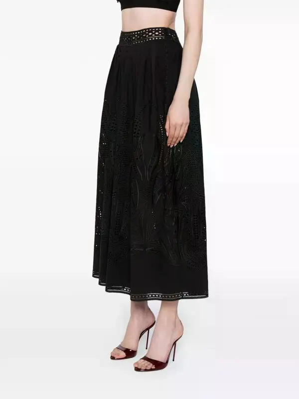 Alberta Ferretti Lace-detail Maxi Skirt