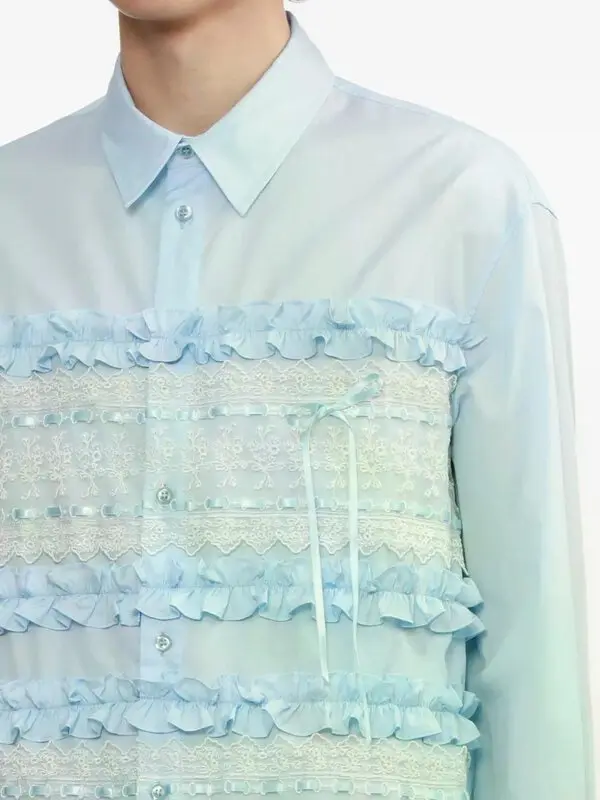 Simone Rocha Lace-insert Ruffled Shirt