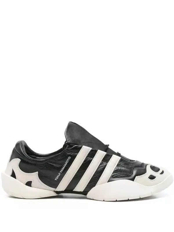 Y3 Leather Slip-on Sneakers - Black