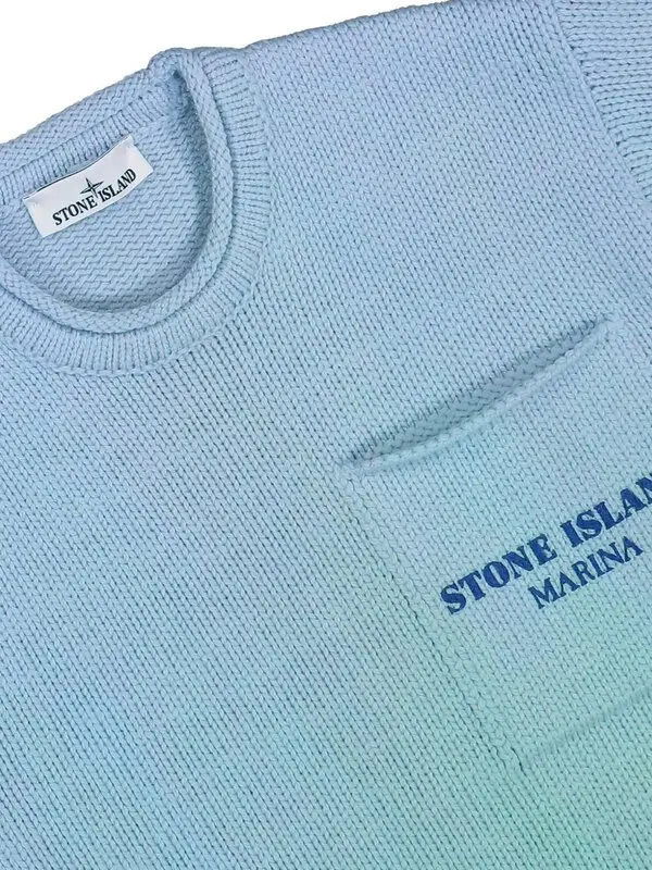 Stone Island Stripe-detail Crew-neck Sweater