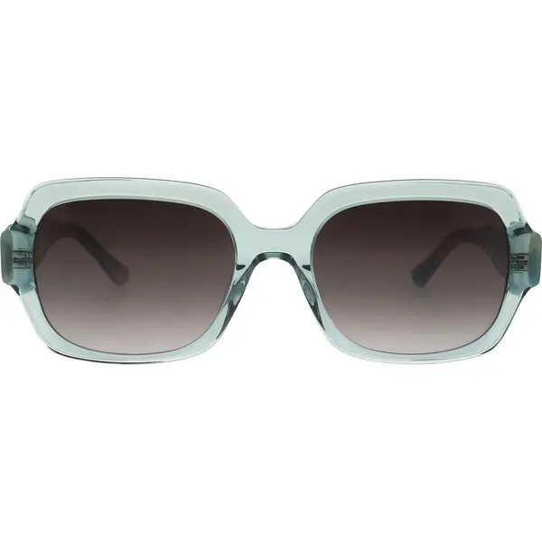 FLORENCE BY MILLS 55mm Rectangular Sunglasses - Sea Green