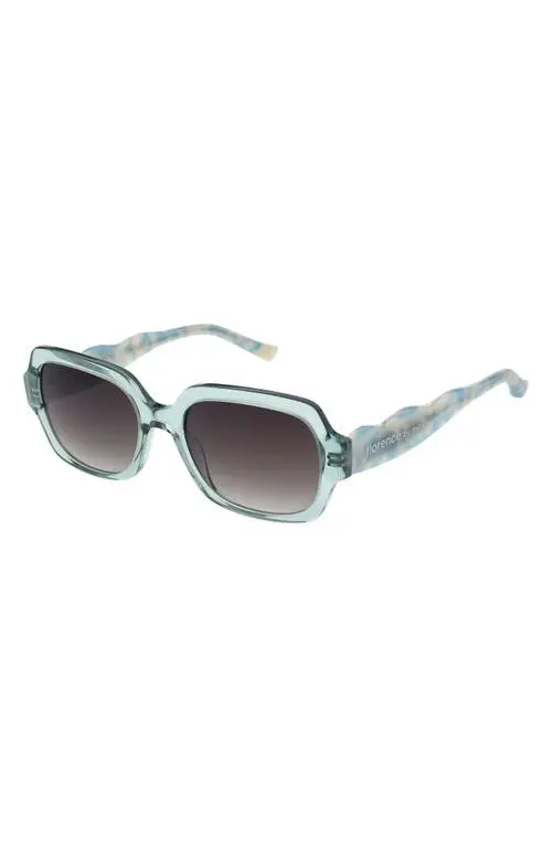 FLORENCE BY MILLS 55mm Rectangular Sunglasses - Sea Green