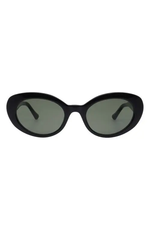 FLORENCE BY MILLS 52mm Oval Sunglasses - Gloss Black