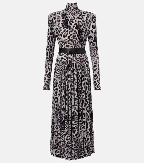 Norma Kamali Leopard-print Midi Dress