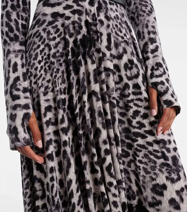 Norma Kamali Leopard-print Midi Dress